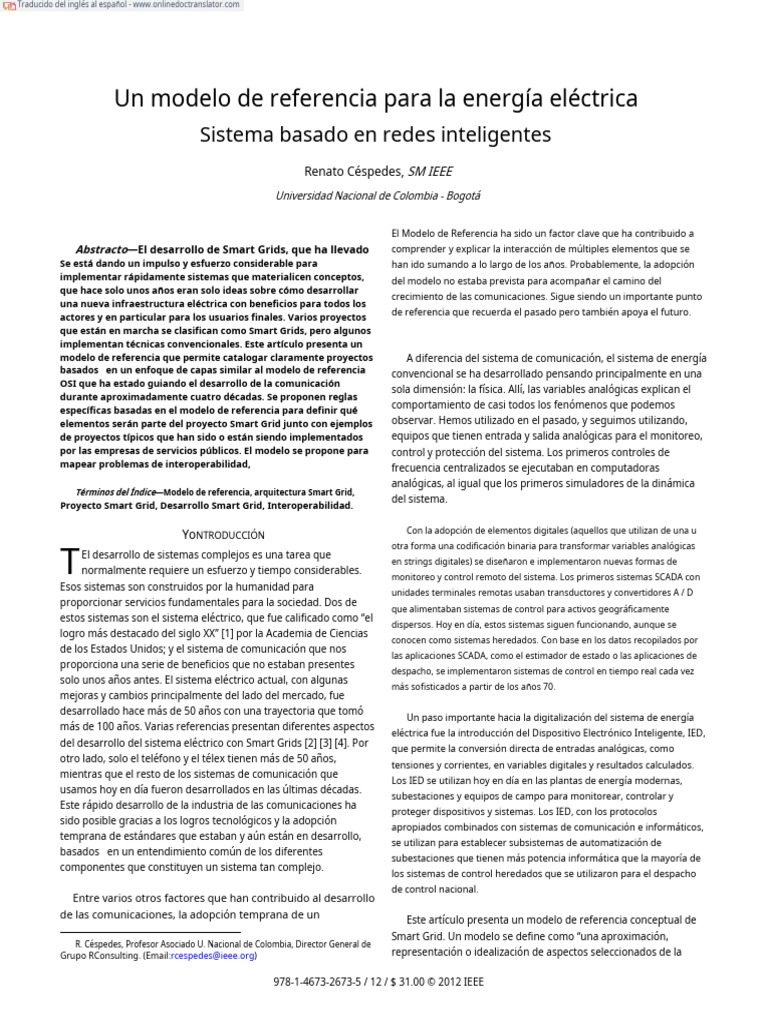 Modelo de Referencia para Smart Grids | PDF | Scada | Computación ...