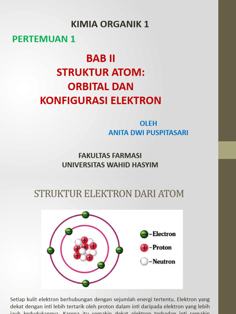 Struktur Atom, Orbital Dan Konfigurasi Elektron | PDF | Sains & Matematika