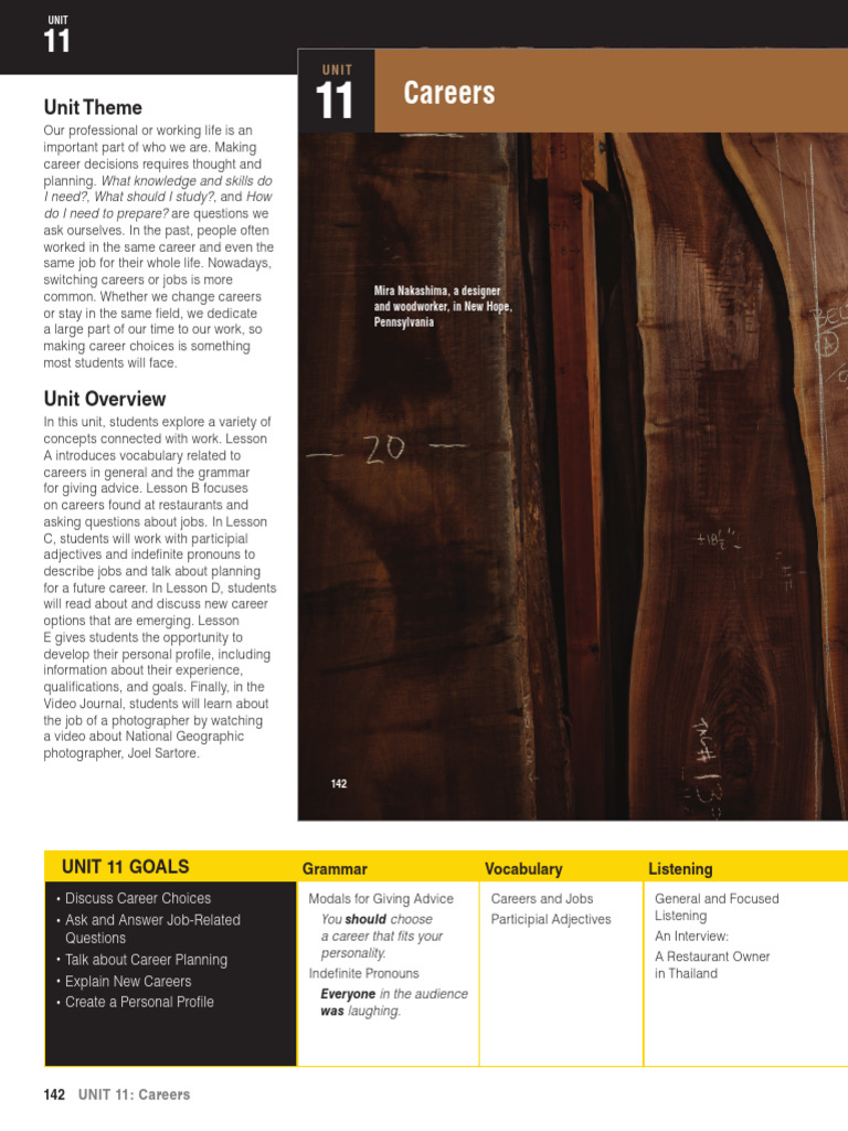 World English 3E_L2 Unit 11_Teacher Book | PDF | Experience | Volunteering