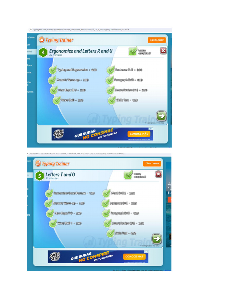 Typing Lesson 4,5,6 | PDF