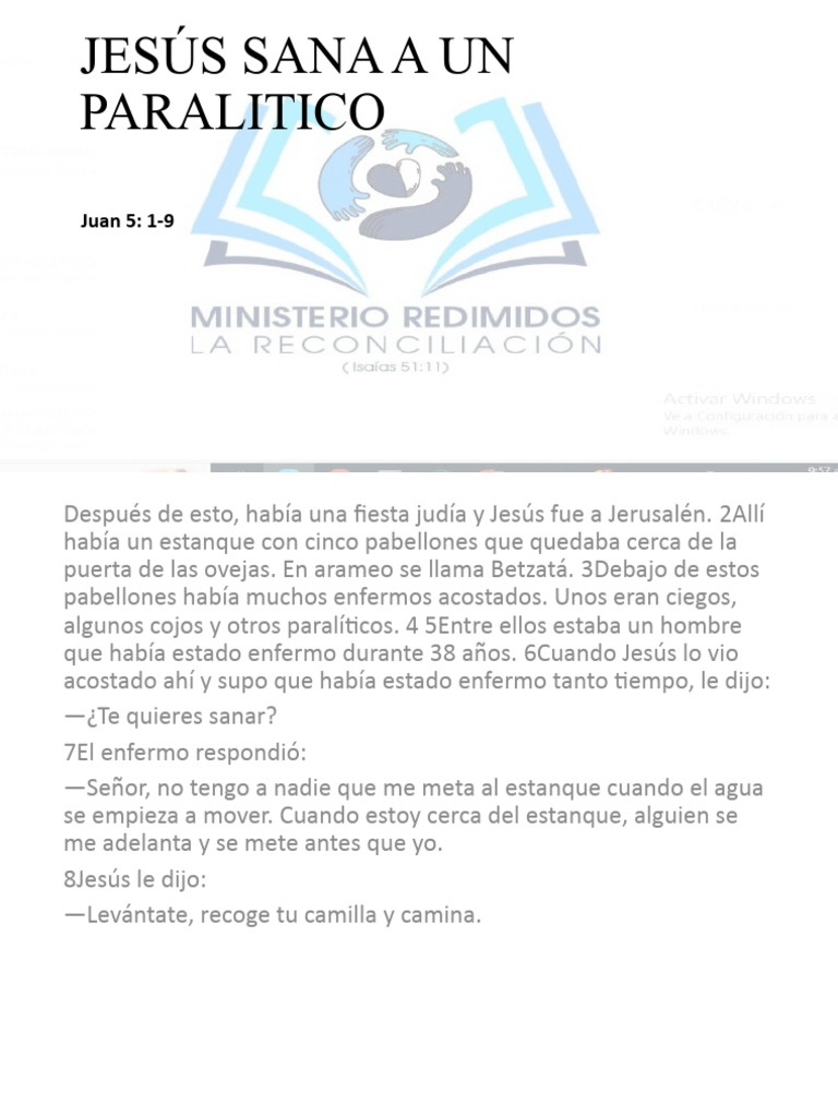 Jesús Sana A Un Paralitico | PDF