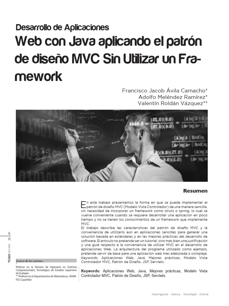 Aplicaciones Web Con Java - Patron MVC | PDF | Java (lenguaje de programación) | Modelo – Vista ...