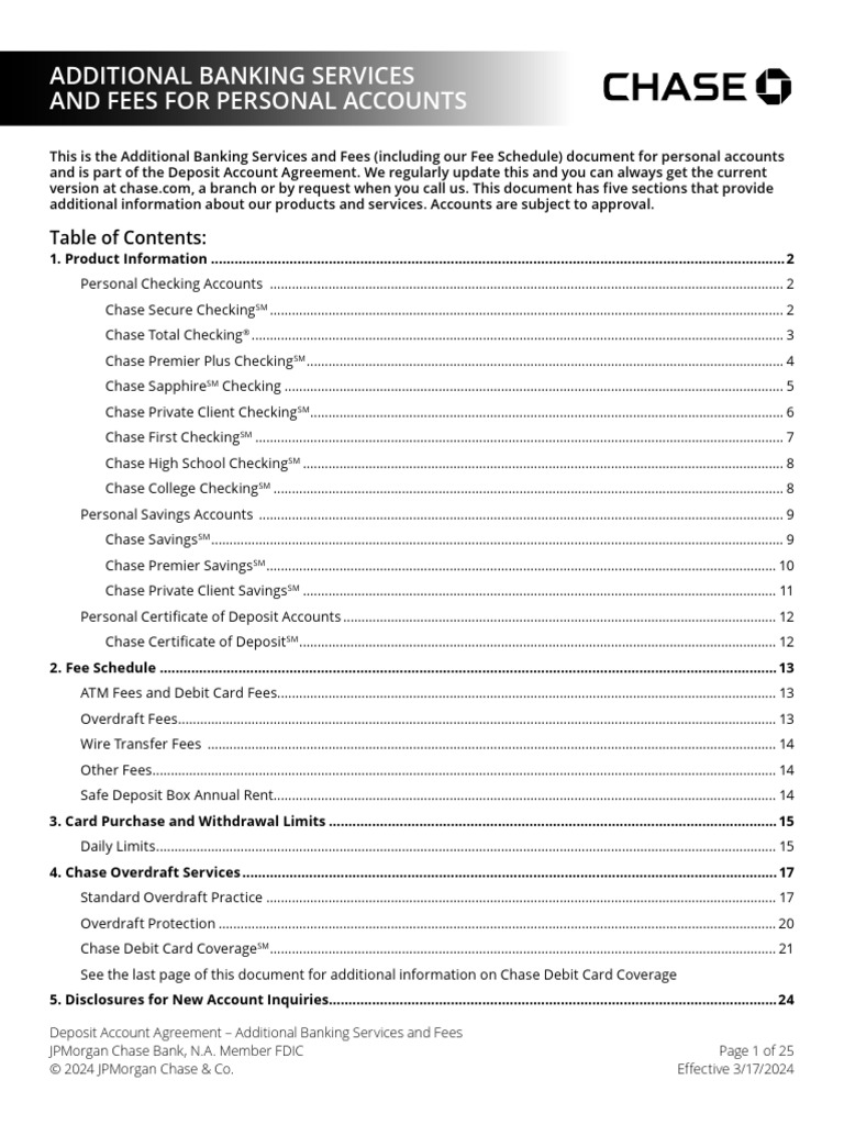 ABSF - Chase Banks | PDF | Transaction Account | Overdraft
