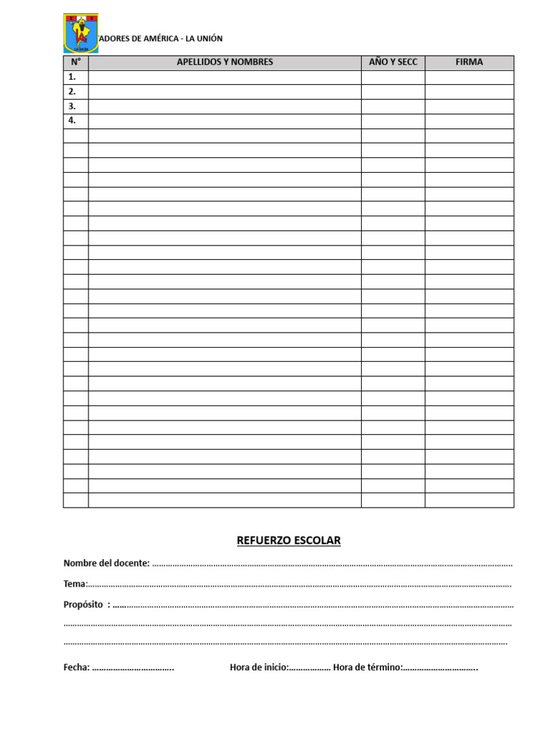 Ficha de Refuerzo Escolar | PDF