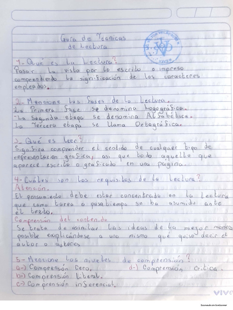 Guia de Tecnicas de Lectura Marvin Jafet Ramirez Salvador | PDF