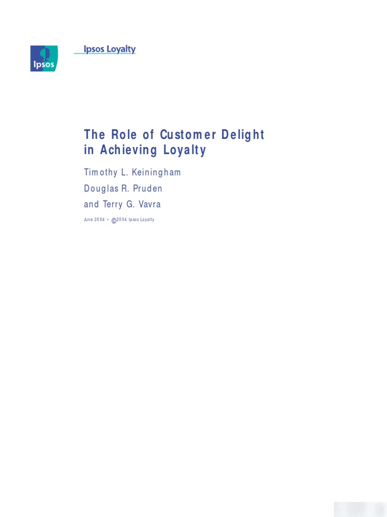 Role of Customer Delight - Ipsos | PDF | Customer Satisfaction ...