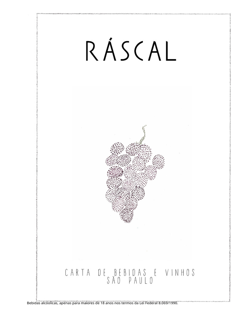 Rascal - SP - Carta de Bebidas e Vinhos | PDF | Variedades de uva | Bebidas fermentadas