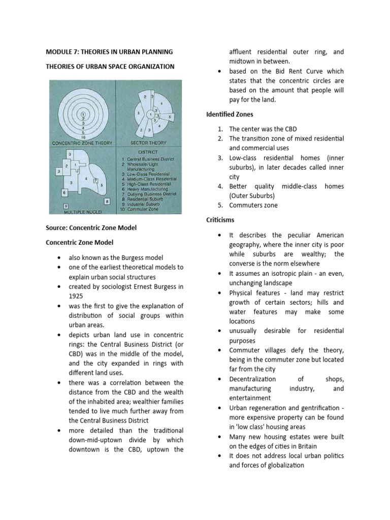 P201 Module 7 Notes | Download Free PDF | Suburb | Urban Planning