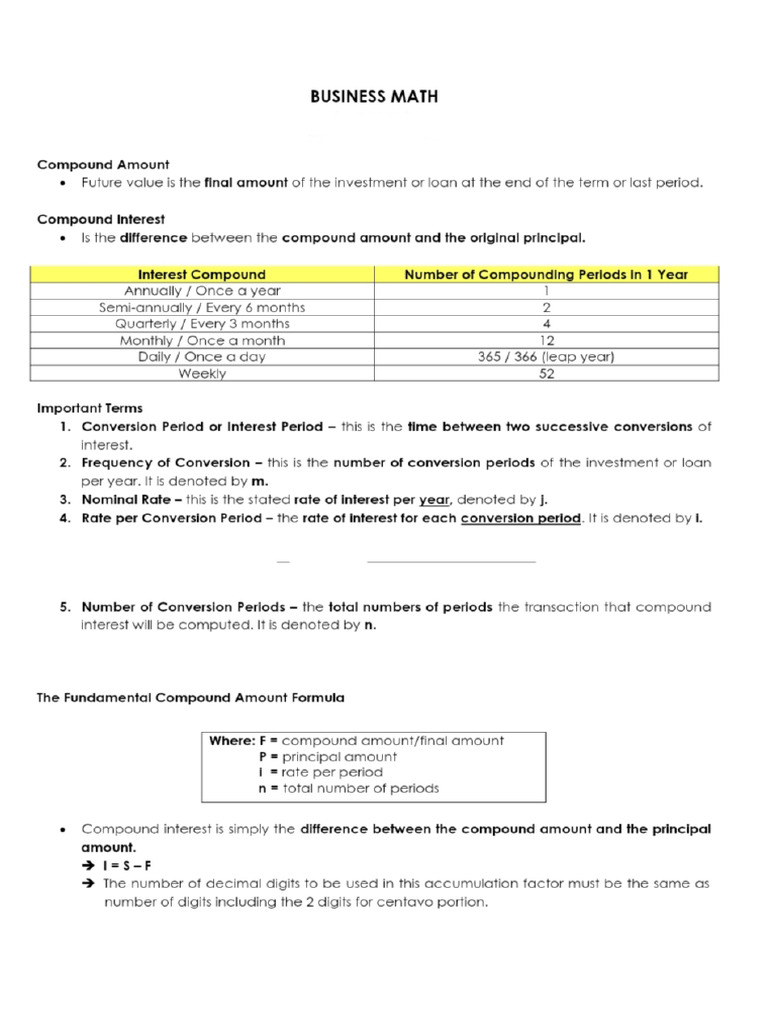 Business Math | PDF