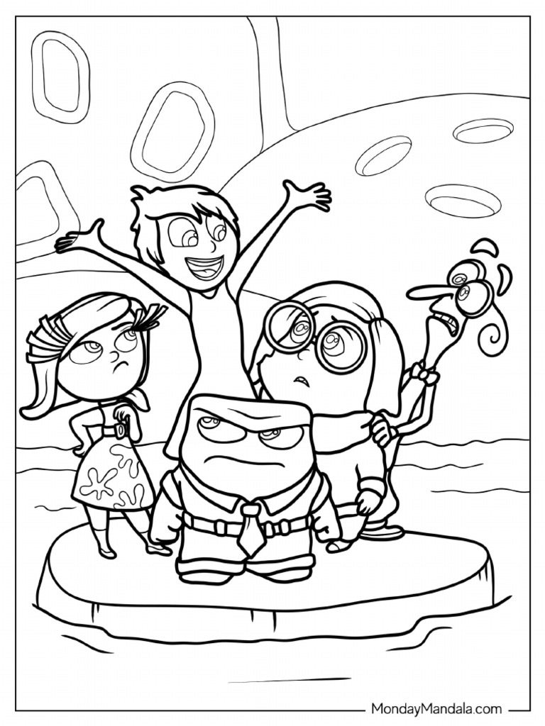 Coloring-Page-Of-Sadness-Joy-Anger-Disgust-And-Fear | PDF