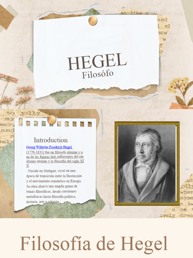 Hegel y su Filosofía Dialéctica | PDF | Georg Wilhelm Friedrich Hegel