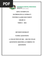 EC Maths Literacy Grade 12 September 2024 P2 and Memo | PDF