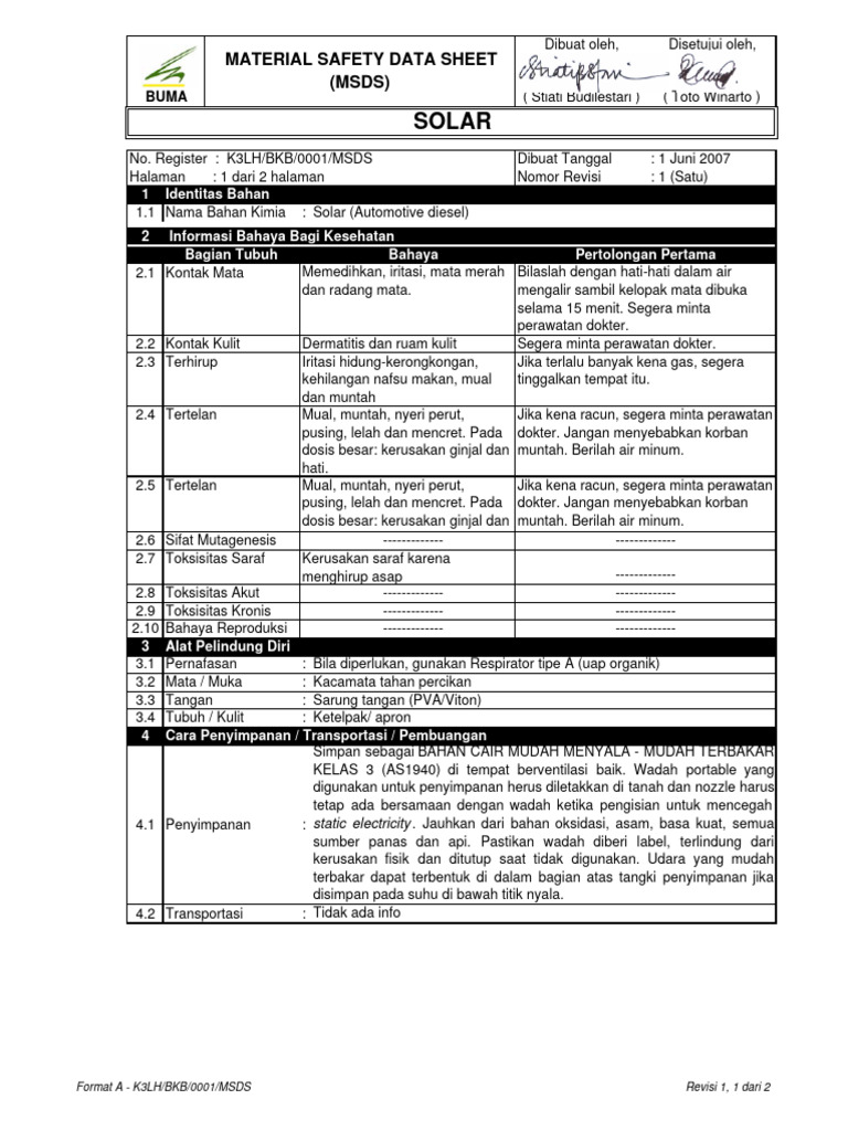 K3LH-BKB-0001-MSDS (Rev 1) A | PDF | Sains & Matematika