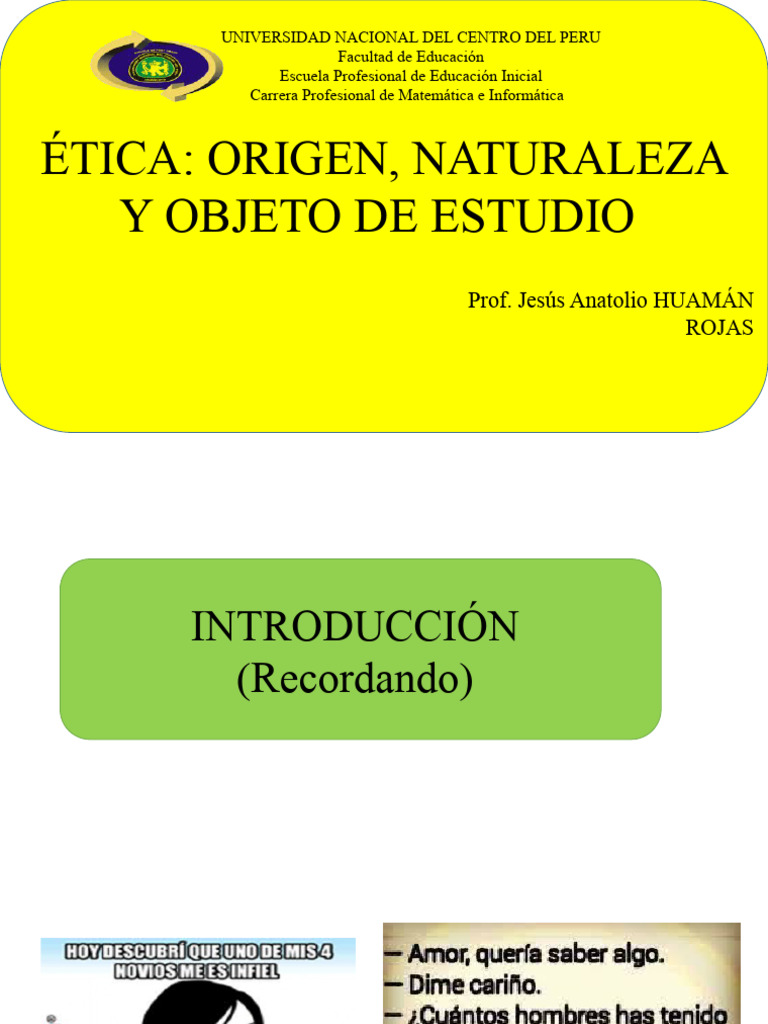 Naturaleza de La Etica, Origen, Naturaleza y Objeto de Estudio | PDF | Moralidad | Comportamiento