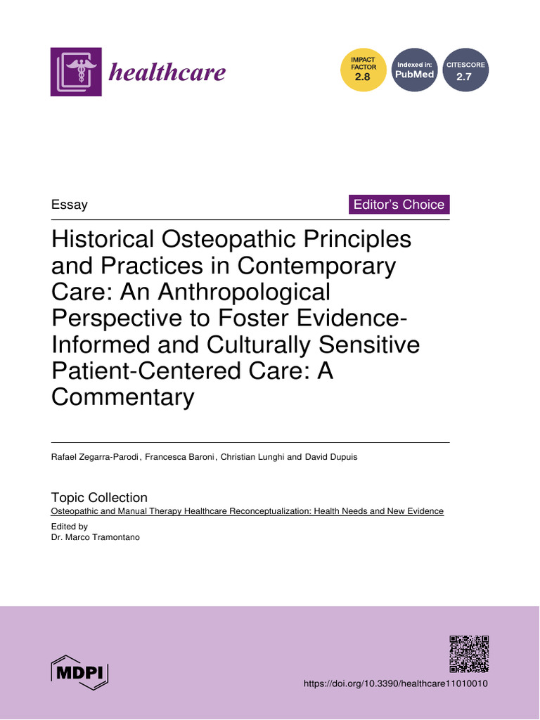 Historical Osteopathic Principles | PDF | Health Care | Alternative ...