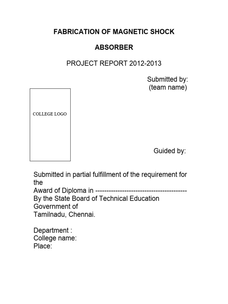 FABRICATION OF MAGNETIC SHOCK ABSORBER (1) | Download Free PDF | Magnet ...