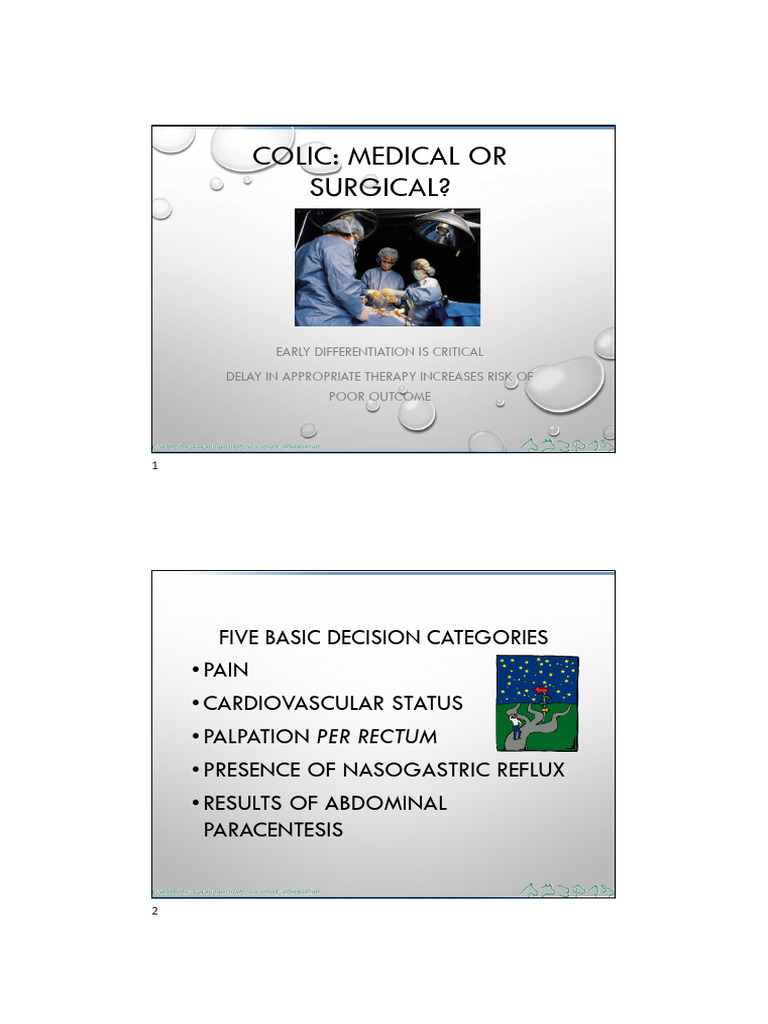 Colic Diagnosis: Medical vs. Surgical | PDF | Large Intestine | Abdomen