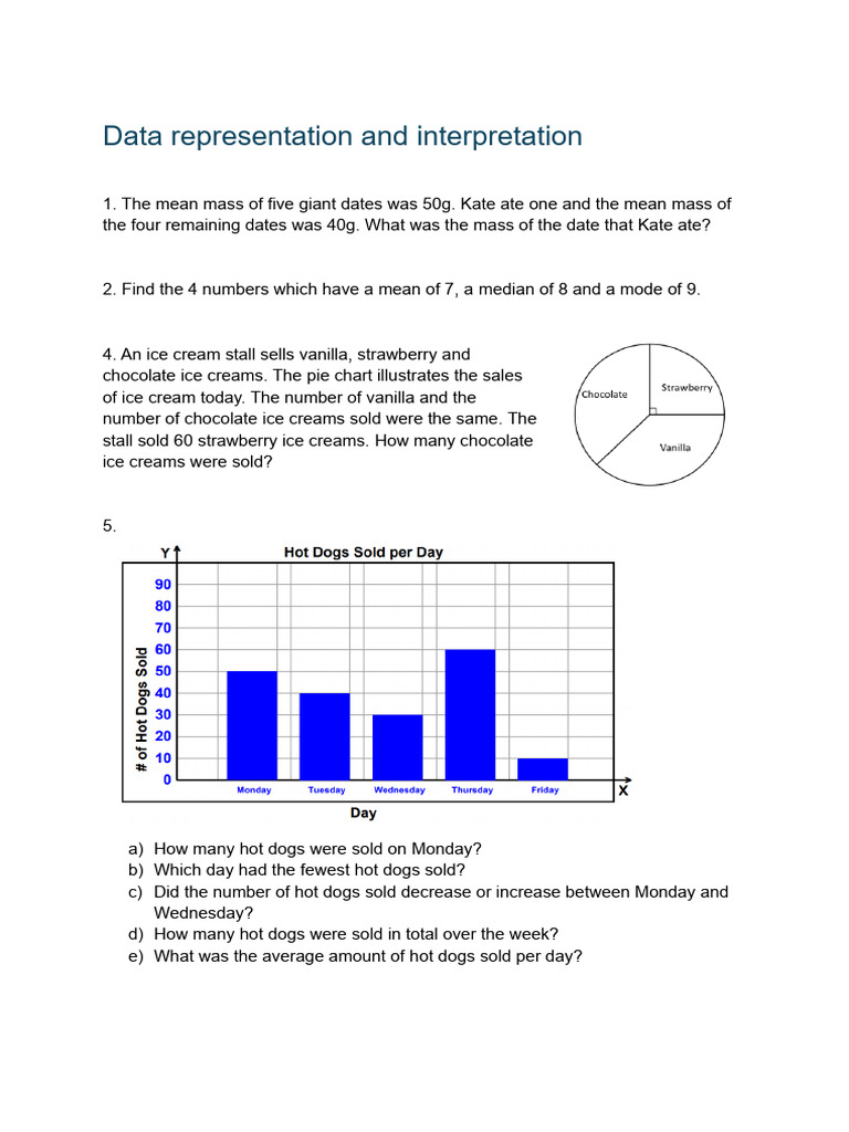 Data Interpretation and Mean Calculations | PDF