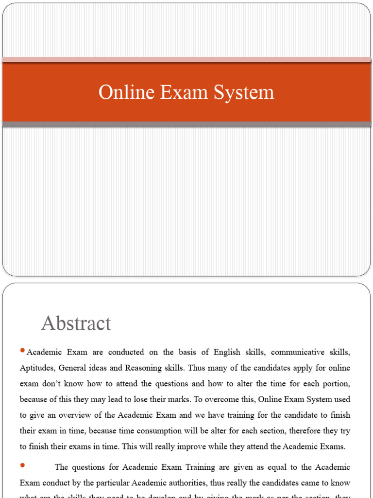 Online Exam System | PDF | Information Technology Management | Computer Science