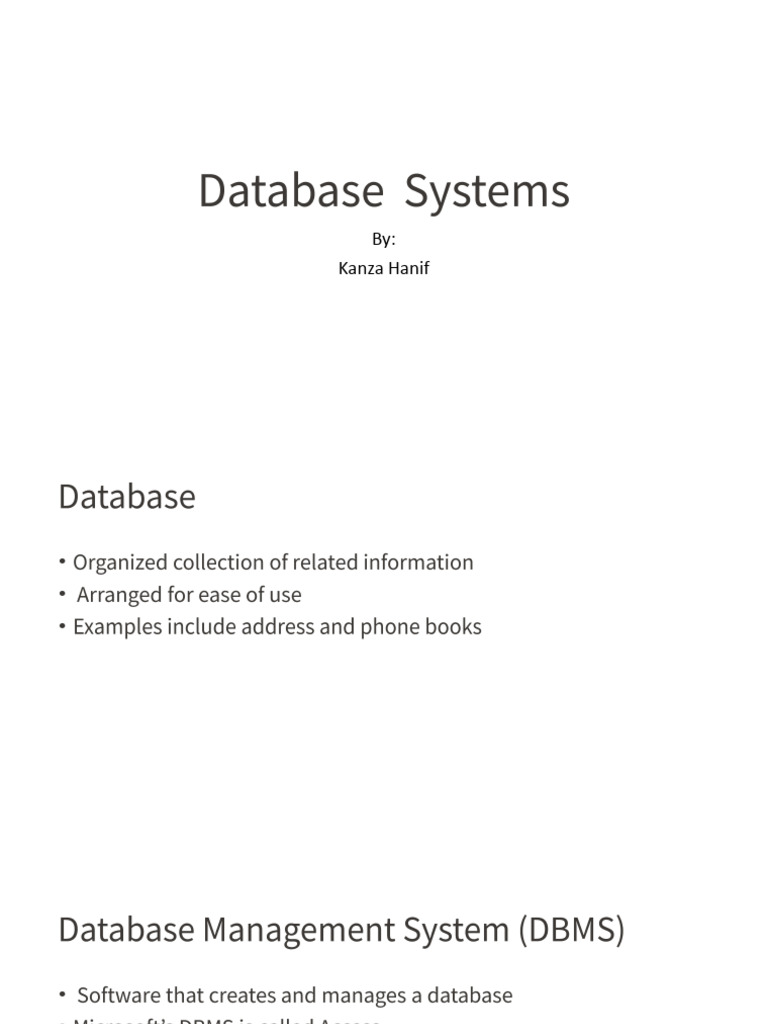 Database Systems | PDF Database Systems | PDF