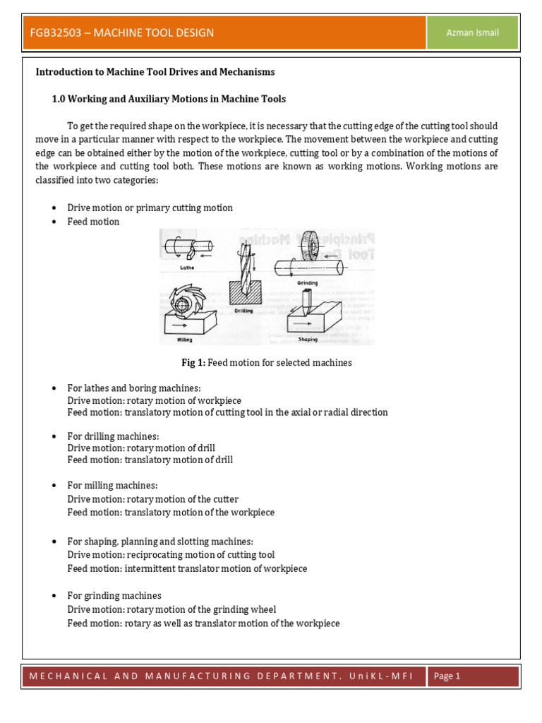 2 - Introduction To Machine Tool Drives | PDF | Gear | Pump