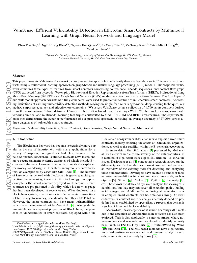 Vuln Sense | PDF | Deep Learning | Artificial Neural Network