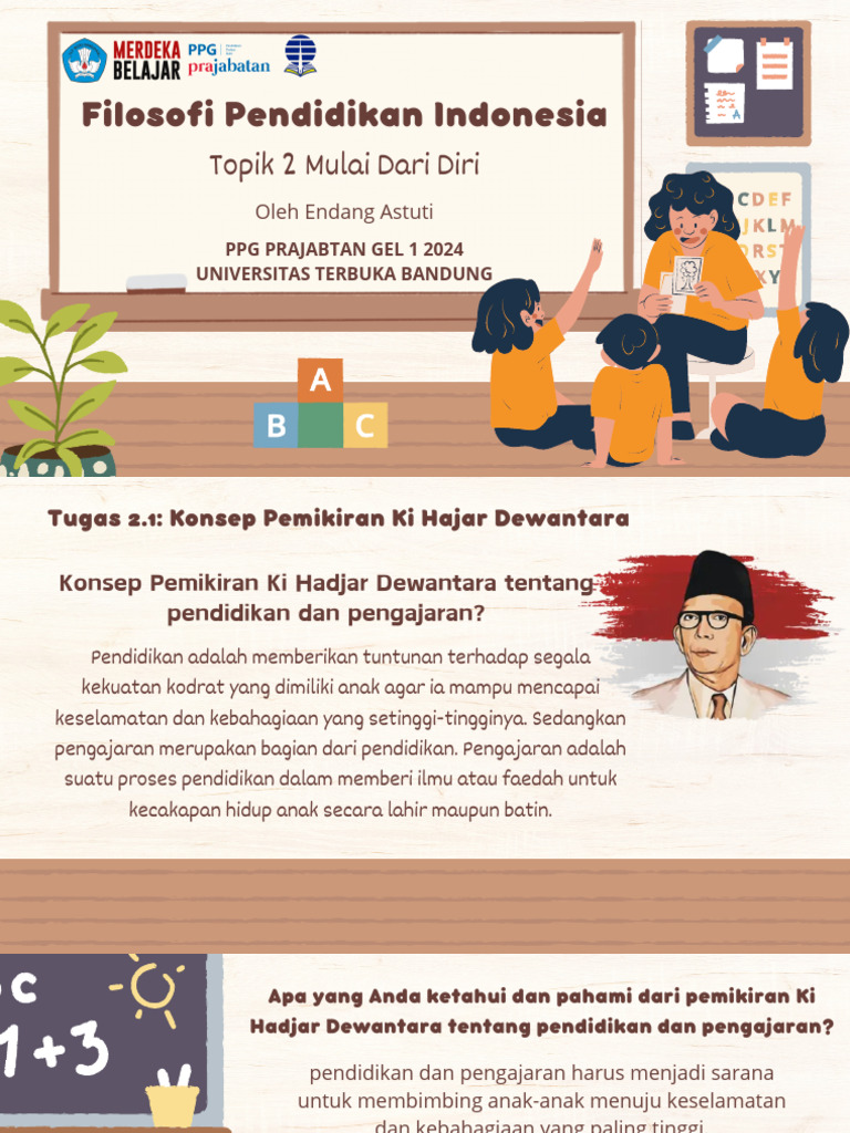 Filosofi Pendidikan Indonesia Topik 2 Mulai Dari Diri Endang Astuti | PDF