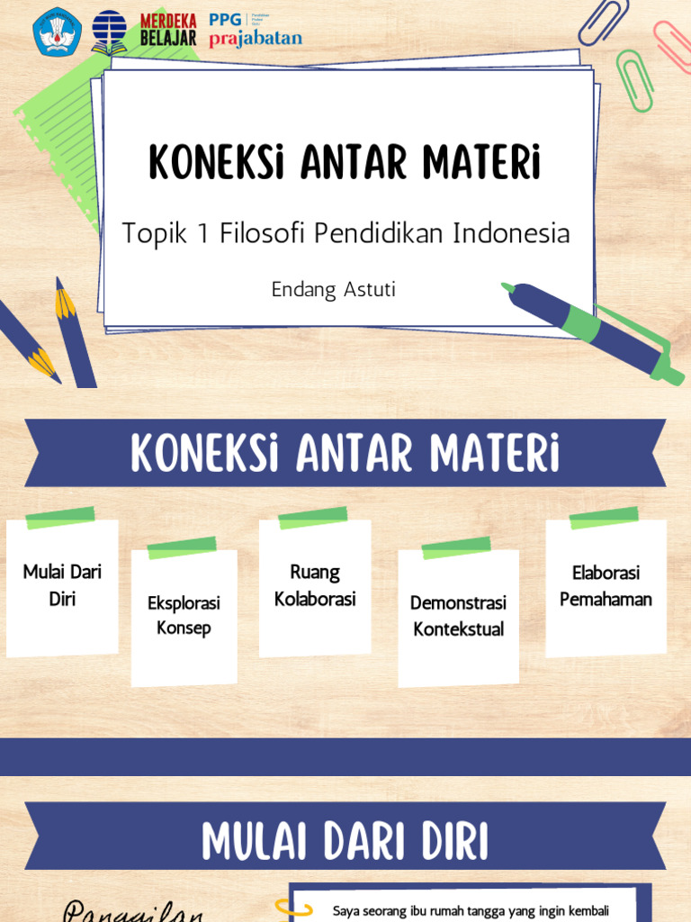 Endang Astuti Topik 1 Koneksi Antar Materi Filosofi Pendidikan | PDF