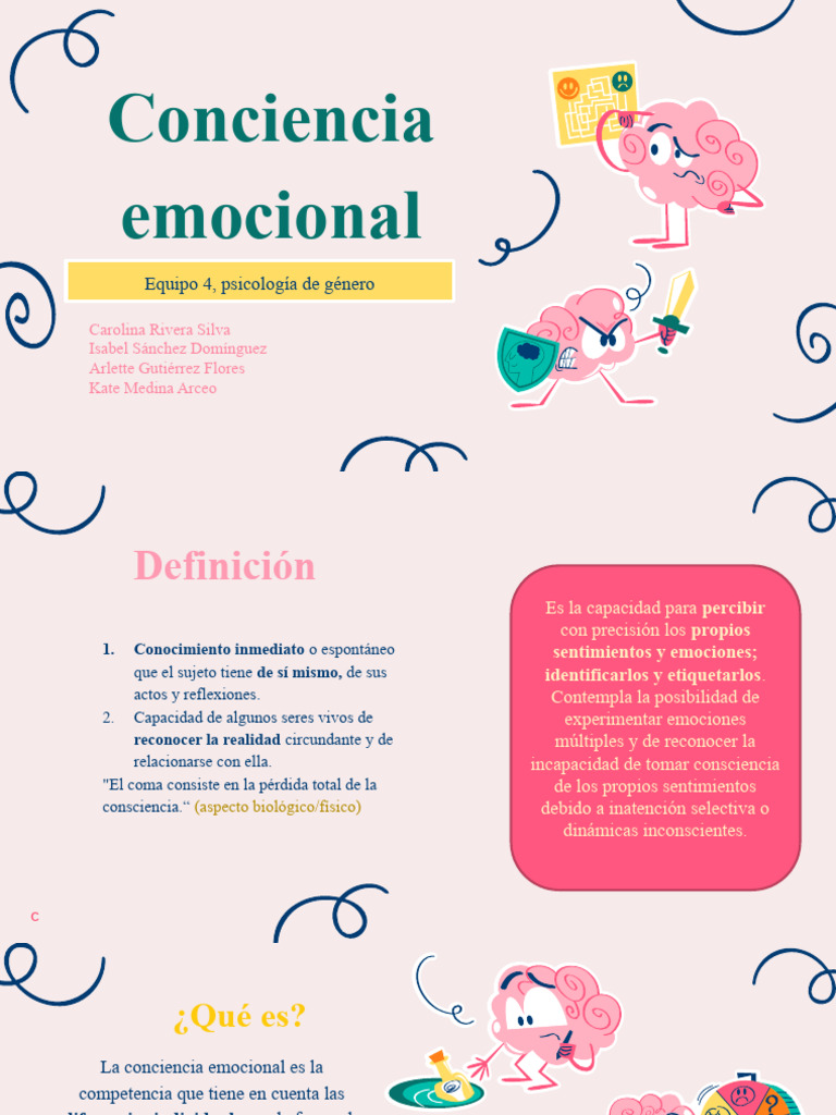 conciencia emocional | PDF | Las emociones | Inteligencia emocional