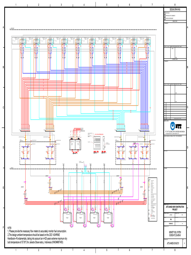 01-01.jkt2-Annex-Dwg-E101 Genset Fuel System Schematic Diagram | PDF