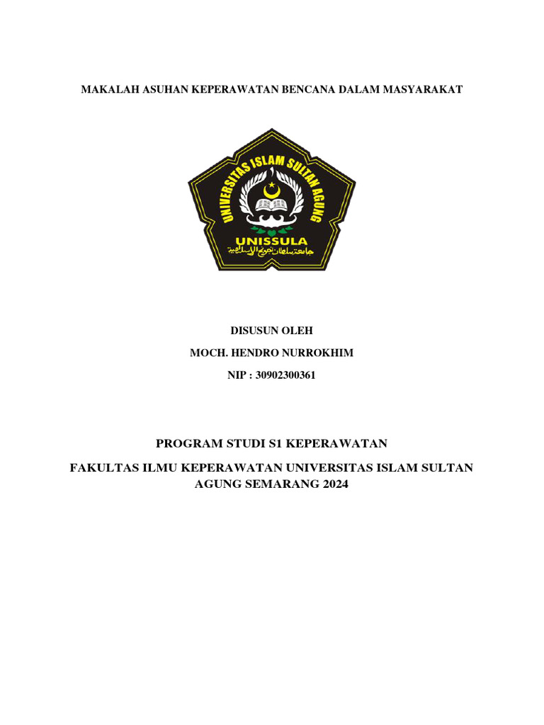 Peran Perawat dalam Manajemen Bencana | PDF
