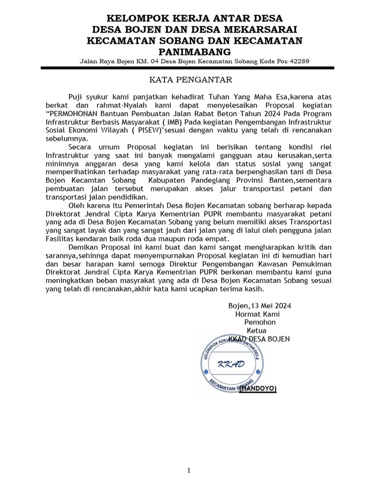Proposal Pisew Tahun 2024 | PDF