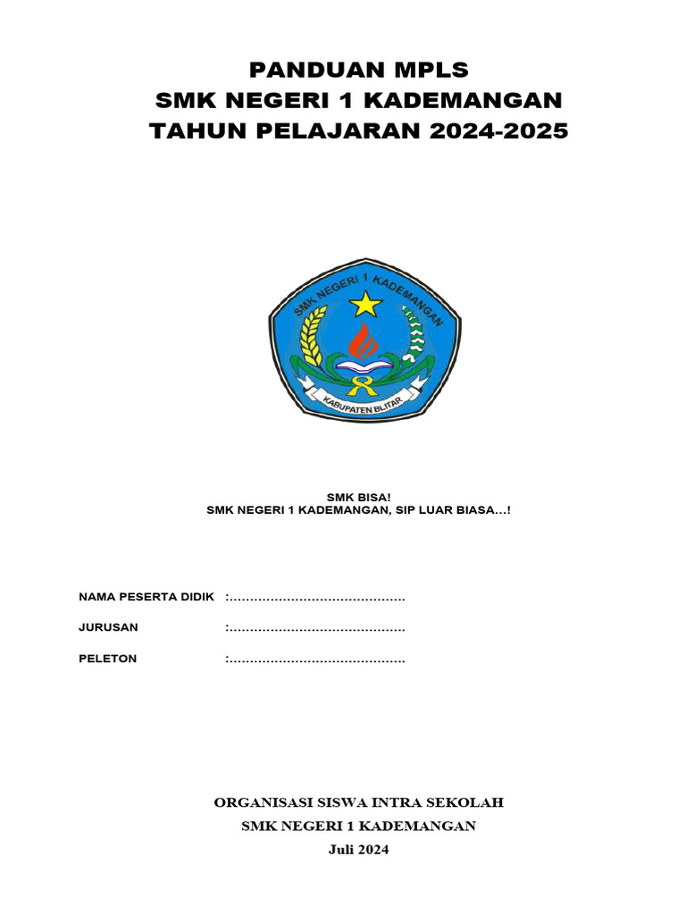 BUKU PANDUAN SISWA MPLS 2024 | PDF