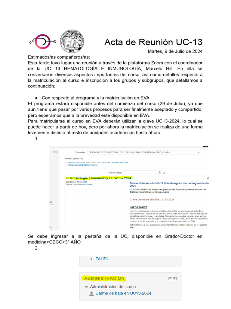 Acta de Reuniã N UC13 | PDF