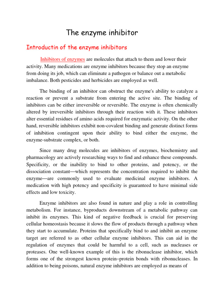 BIO Research Paper | PDF | Enzyme Inhibitor | Enzyme