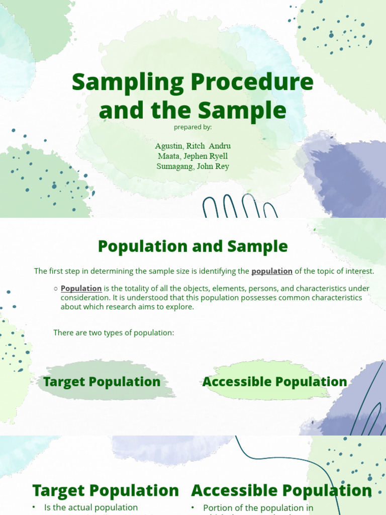 Pr2 Sampling Procedure and The Sample | PDF | Sampling (Statistics) | Applied Mathematics
