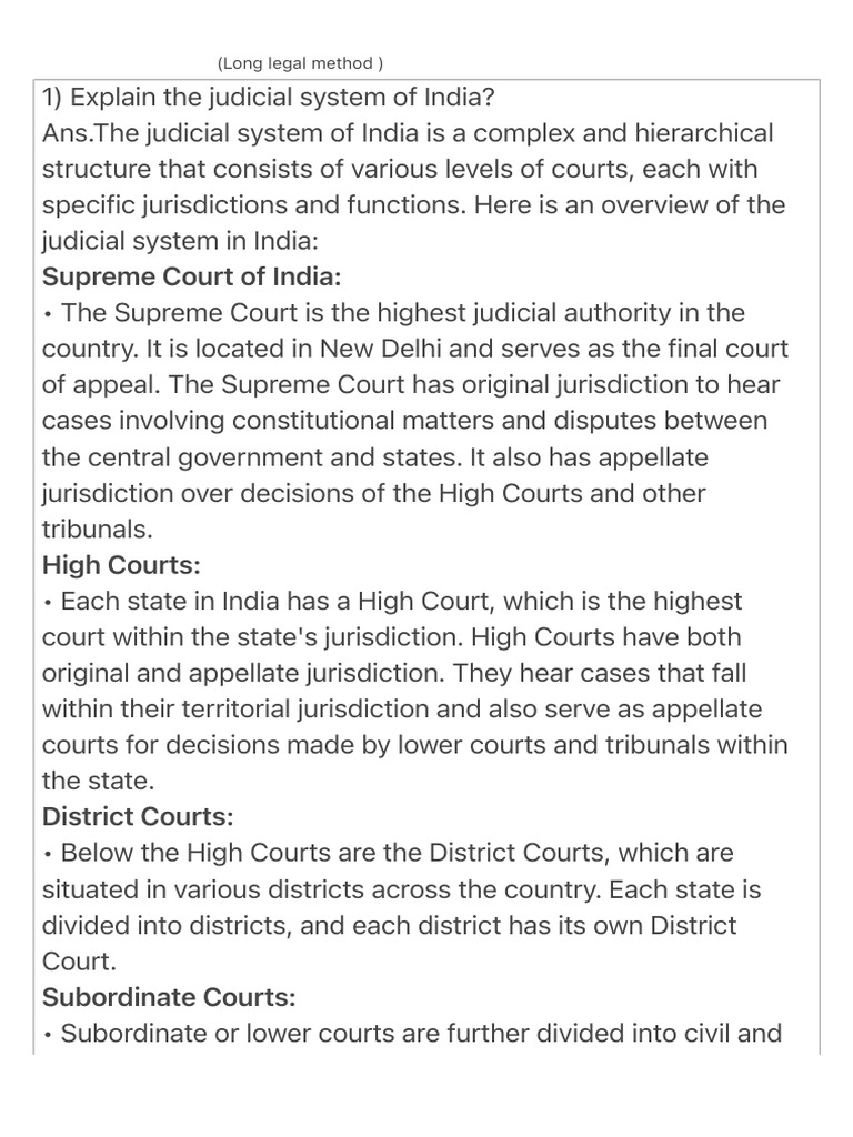 Long Legal Method | PDF | Tribunal | Supreme Courts