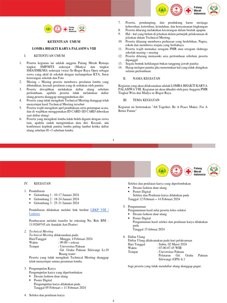 Juklak Dan Juknis LBKP VIII 2024. | PDF