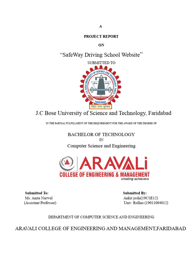 Ankit Joshi (19011004012) Project Report Final | PDF | Php | World Wide Web