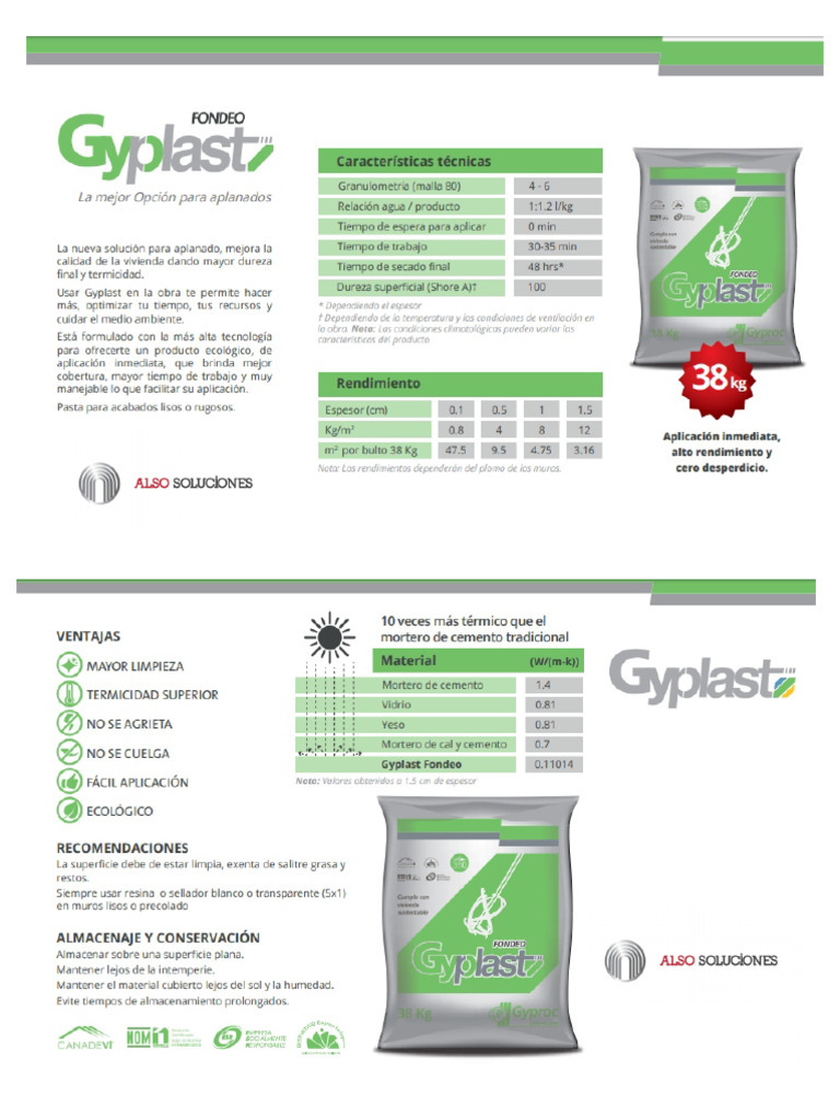Gyproc Gyplast Fondeo | PDF