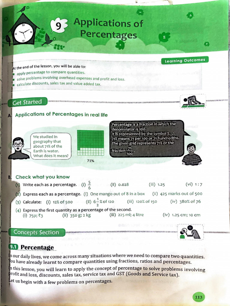 Application of Percentages | PDF | Percentage | Prices