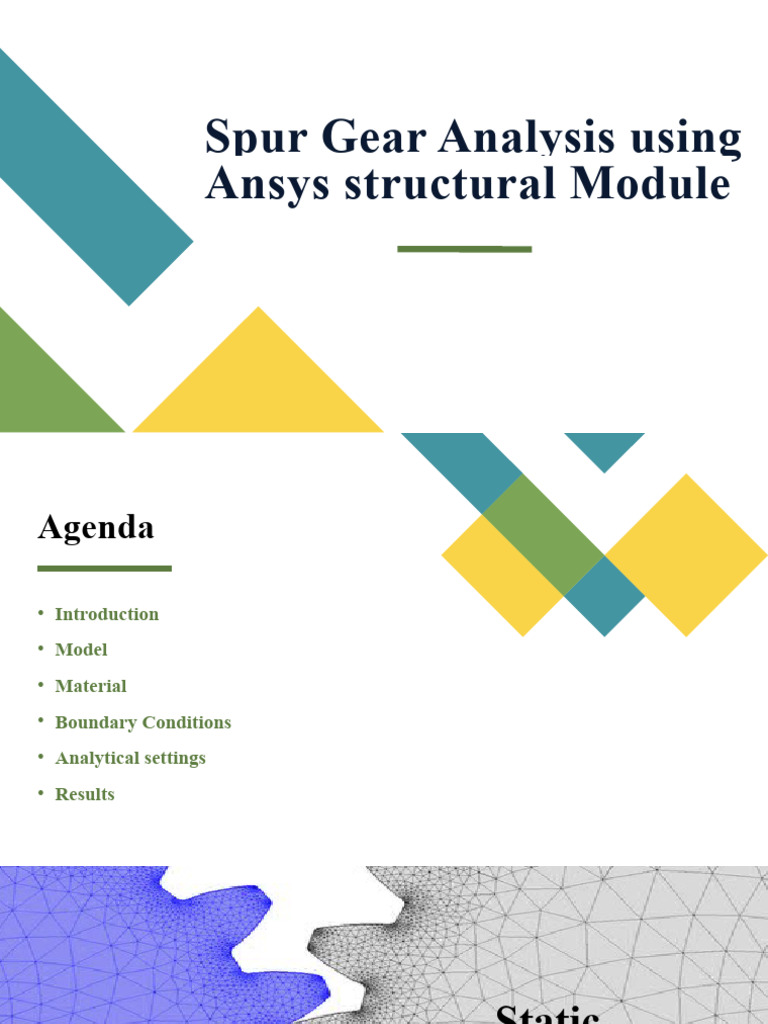 Spur Gear Analysis using Ansys structural Module | PDF | Gear ...