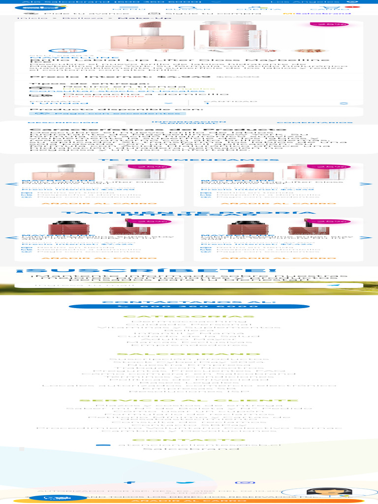 Maybelline Lifter Gloss Brillo Labial Ice 1un P | PDF