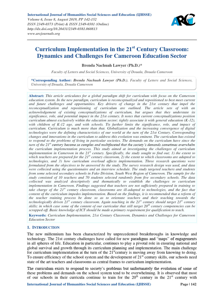 Curriculum Implementation in The 21st Century Classroom | PDF | Curriculum | Teachers