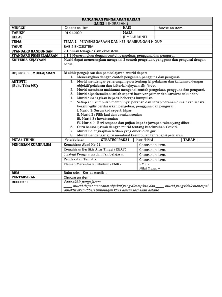 2.1 Aliran Tenaga Dalam Ekosistem | PDF | Karier & Perkembangan