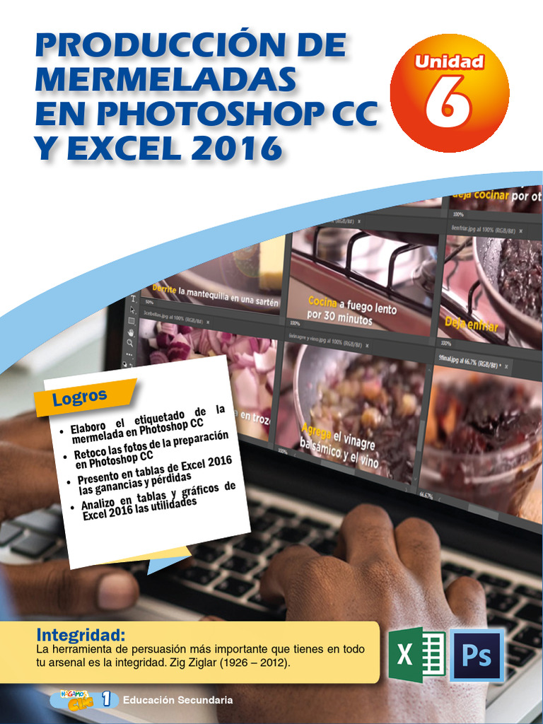 Producción de Mermeladas en Photoshop CC Y EXCEL 2016: Unidad | PDF | Microsoft Excel | Adobe ...