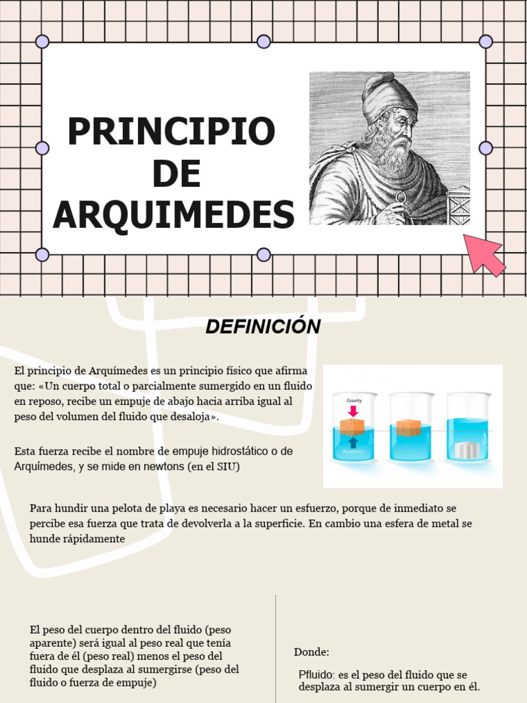 Principio de Arquimedes | PDF | Densidad | Peso