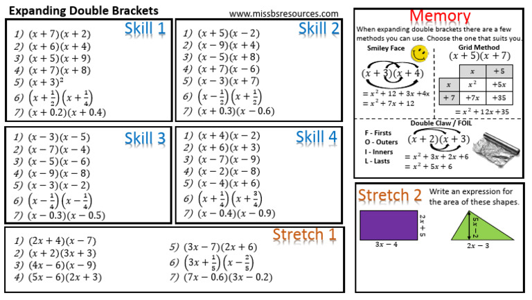 Expanding Double Brackets | PDF