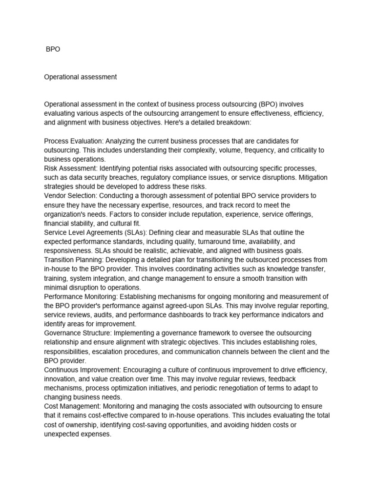 BPO Preparation For Exam | PDF | Outsourcing | Call Centre