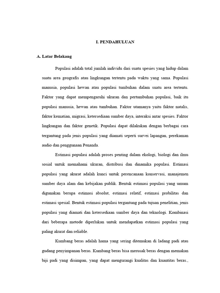 Laporan Ekologi | PDF